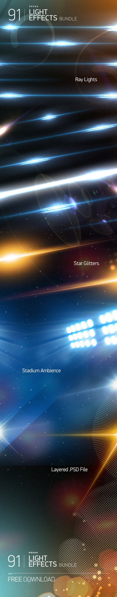 91 efeitos de luz para utilizar com o Photoshop - Bons Tutoriais